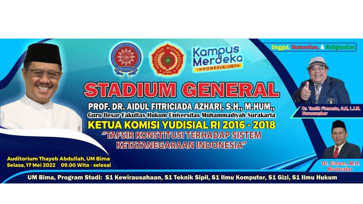 UM Bima Hadirkan Ketua KY, Yuk Daftarkan Diri Anda - modernis.co